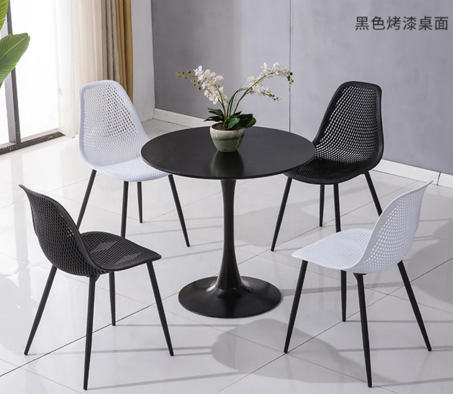 Us Free Shipment 4 Seat Modern Style Round Rotating Wooden Dining Table ...