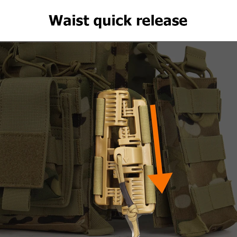 Camouflage Tactical Plate Carrier Vest Assault Protective Vest for ...