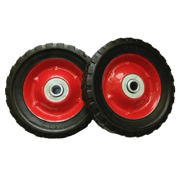 6 Inch 7 Inch 8 Inch Small Plastic Solid Rubber Wheels