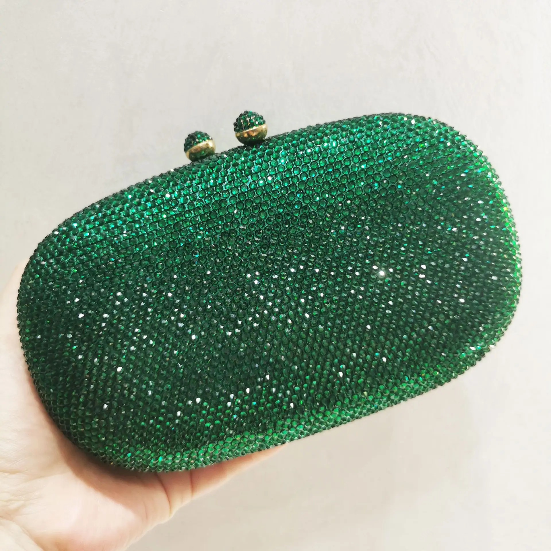 Cobblestone-shaped Handbag Crystal Gown Rhinestone Purse Dress Banquet ...