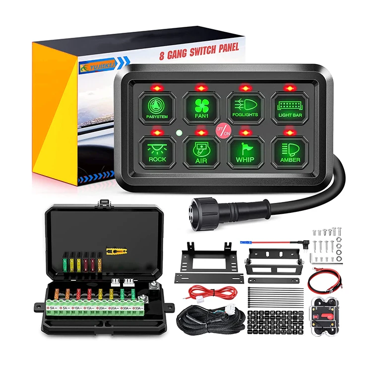 8 Gang Switch Panel System Circuit Control Relay System Automatic ...
