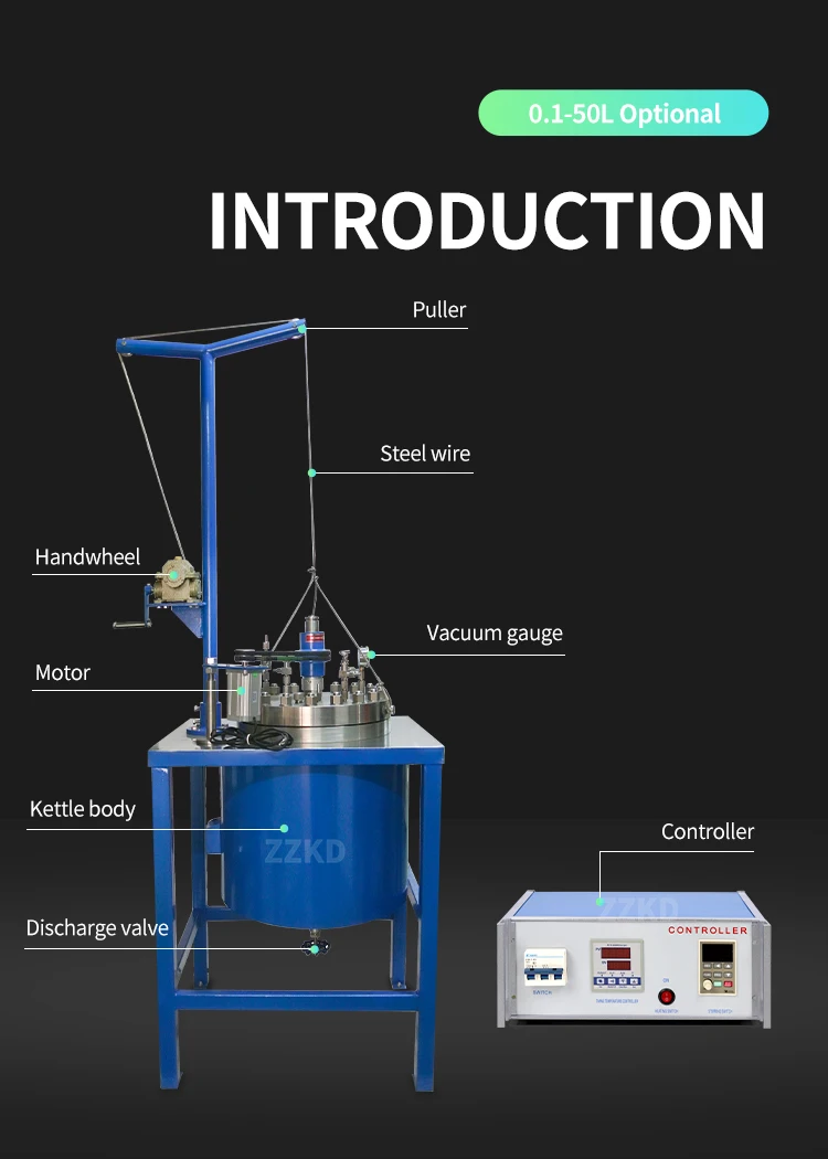 50L High Pressure Stirred Reactor Autoclave - Semi-Automatic, Stainless ...