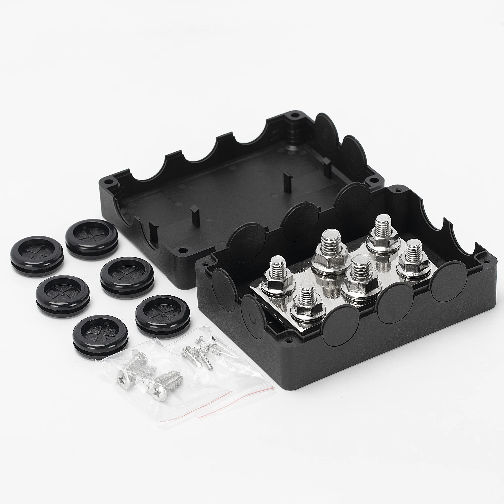 500A 48V Marine Copper Busbar with 6 Studs & Rubber Gasket Terminal ...