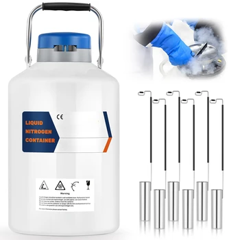 6l Liquid Nitrogen Container Cryogenic Container Liquid Nitrogen (ln2) Dewar Aluminum Alloy ...