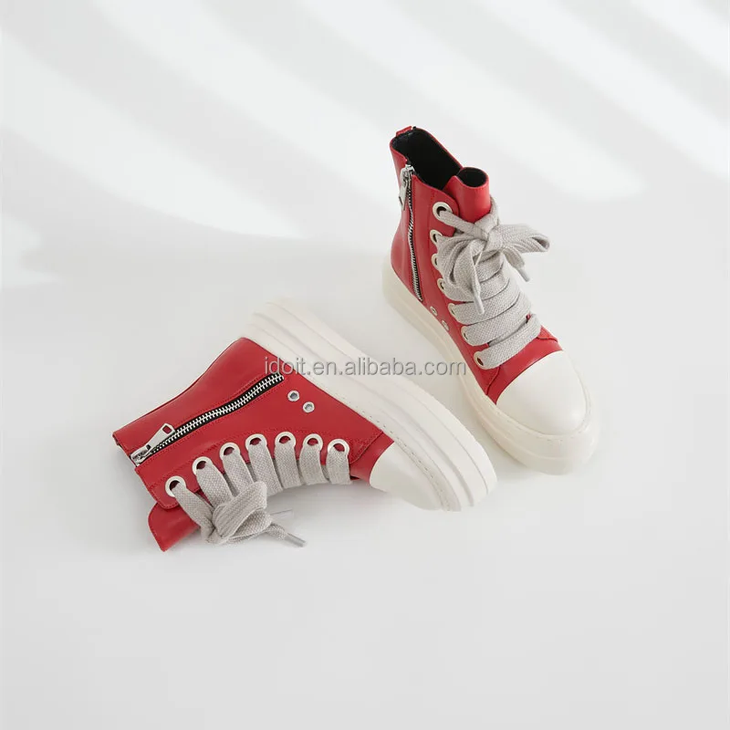 Latest Casual Leather Shoes Luxury Trainers Ankle Big Lace up Sneaker ...