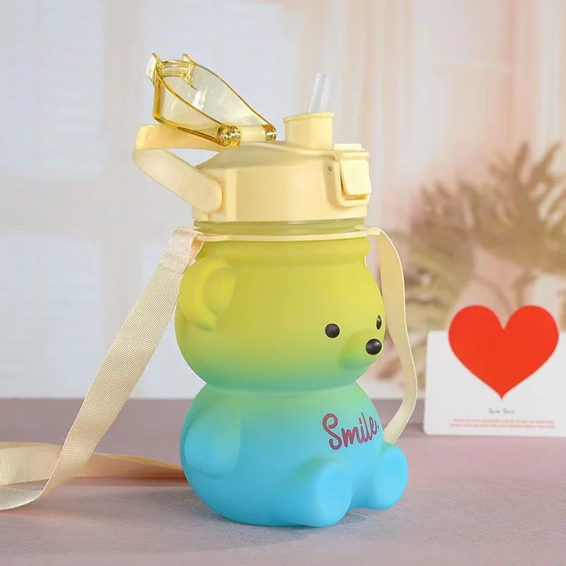 Little Bear Gradient Cute Water Cup Summer High Beauty Girl Trend ...