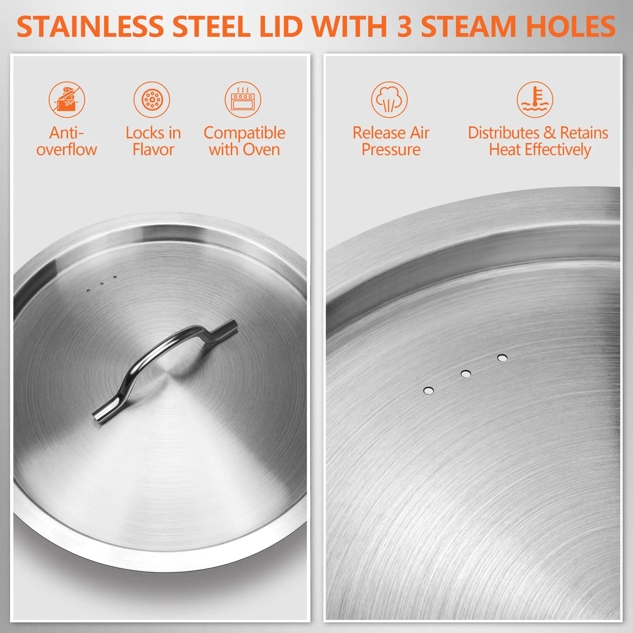 High Quality 3-ply Bottom Cooking Pot Stainless Steel Stock Pot ...