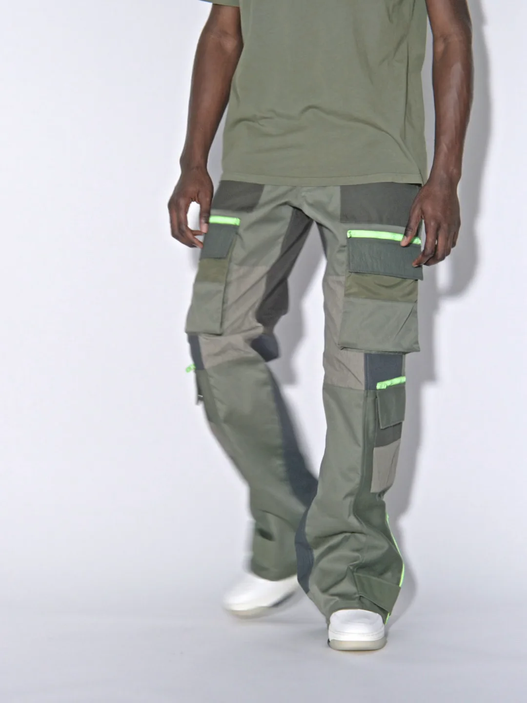 Oem Customized Men Straight Leg Zipper Up Streetwear Trousers Trendy ...