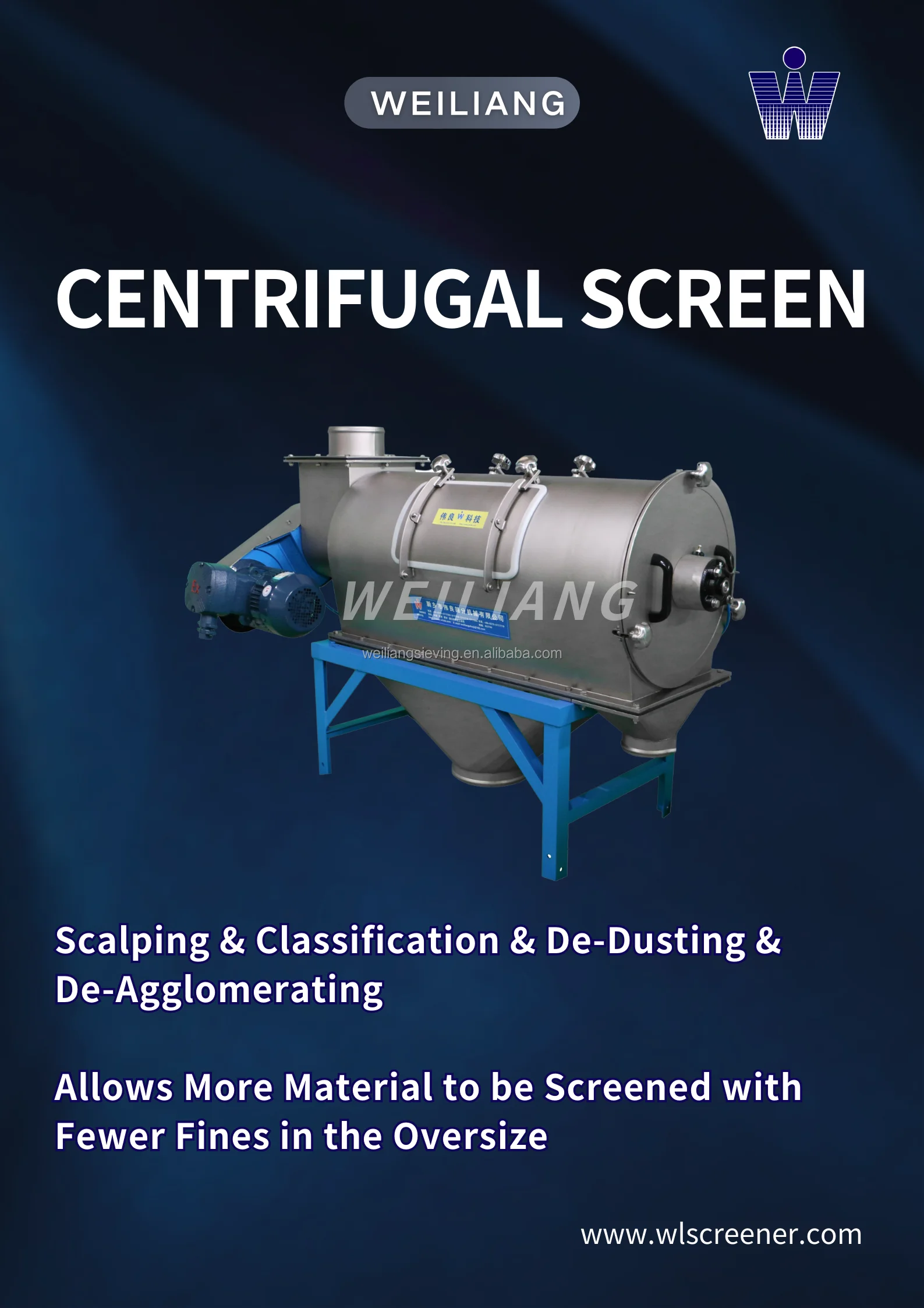 Fine Screening Air Flow Centrifugal Sifter Cyclone Sifter Baobab Powder ...