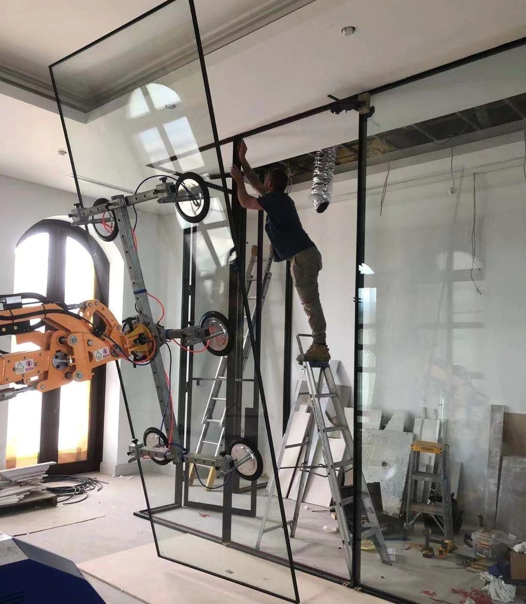 Awovolift Glass Vacuum Lifter With Suckers Electric Trolley Suction Cup ...