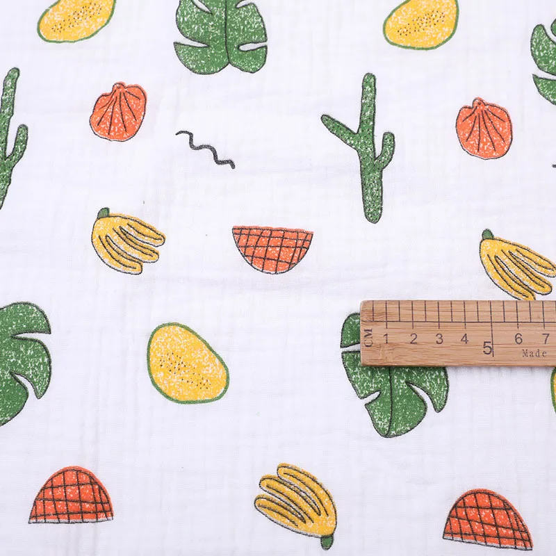 Wholesale Custom Cotton Bamboo Muslin Fabric Baby Printed