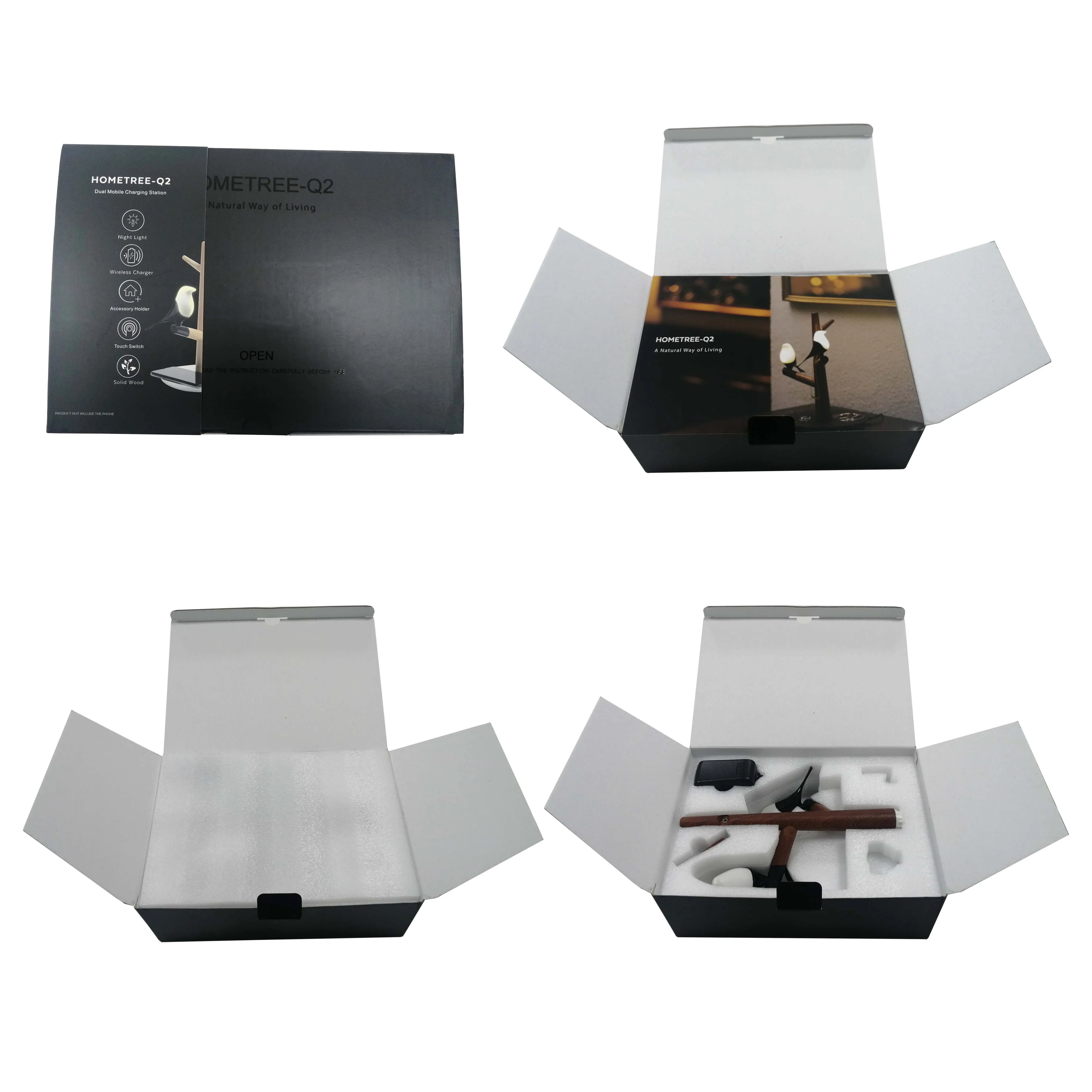 Hometree Q2 Dual Wireless Charger Bedside Lamp Warm White Ambient Night ...