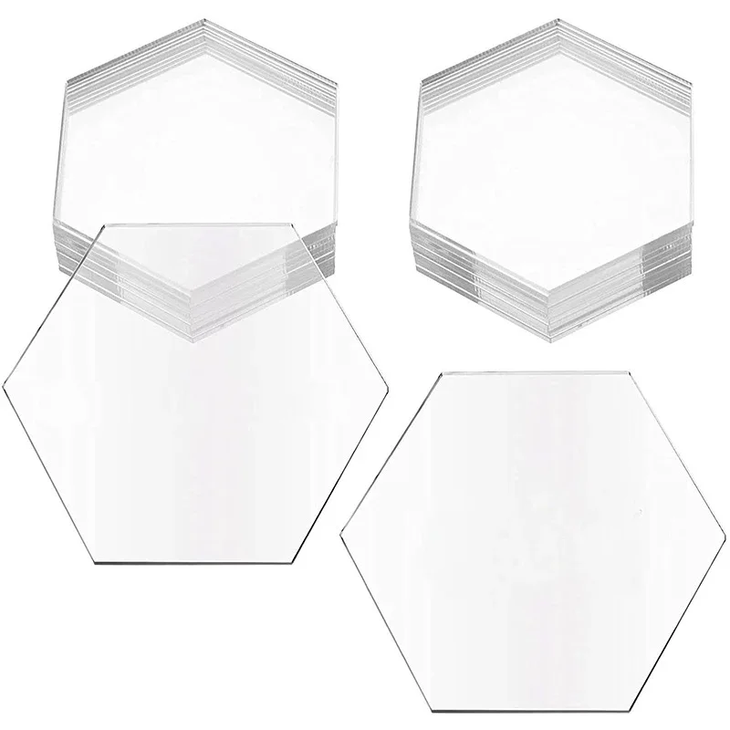 Transparent Clear Hexagon Acrylic Blanks for DIY Projects
