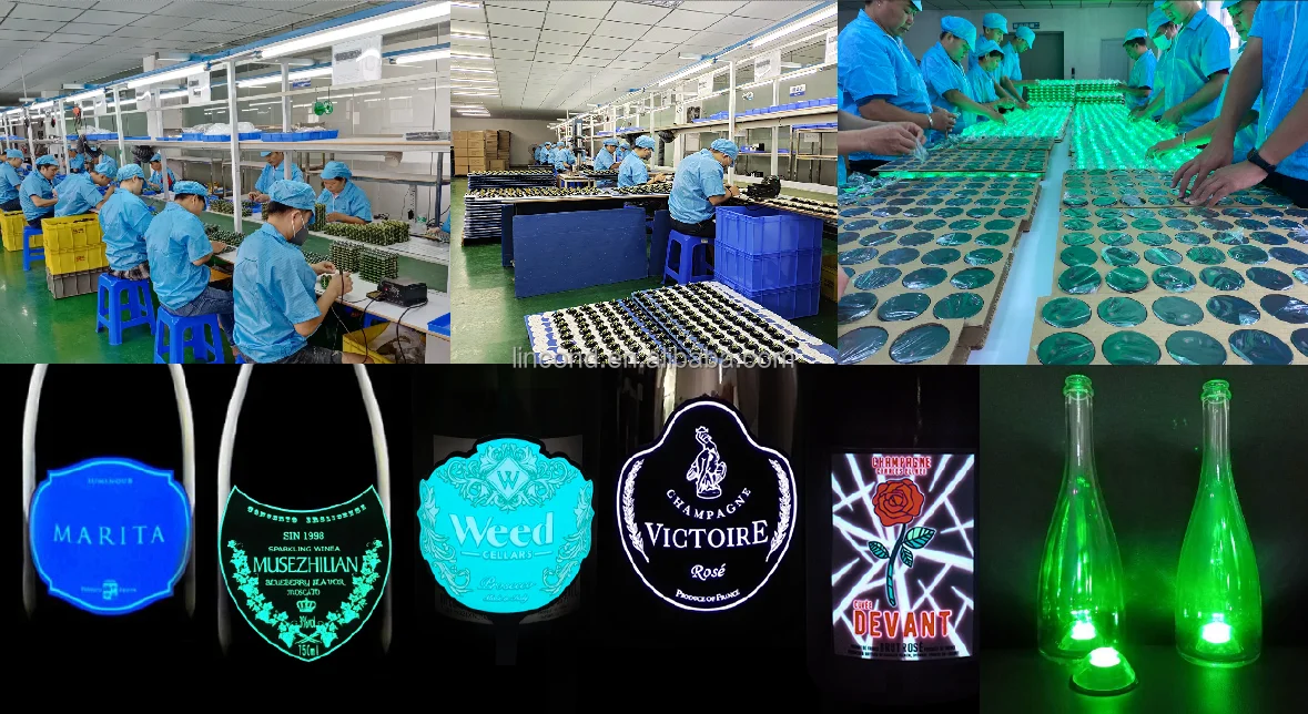 Oem El Label Luminous Label Led Label For Wine Bottle - Buy El Label ...