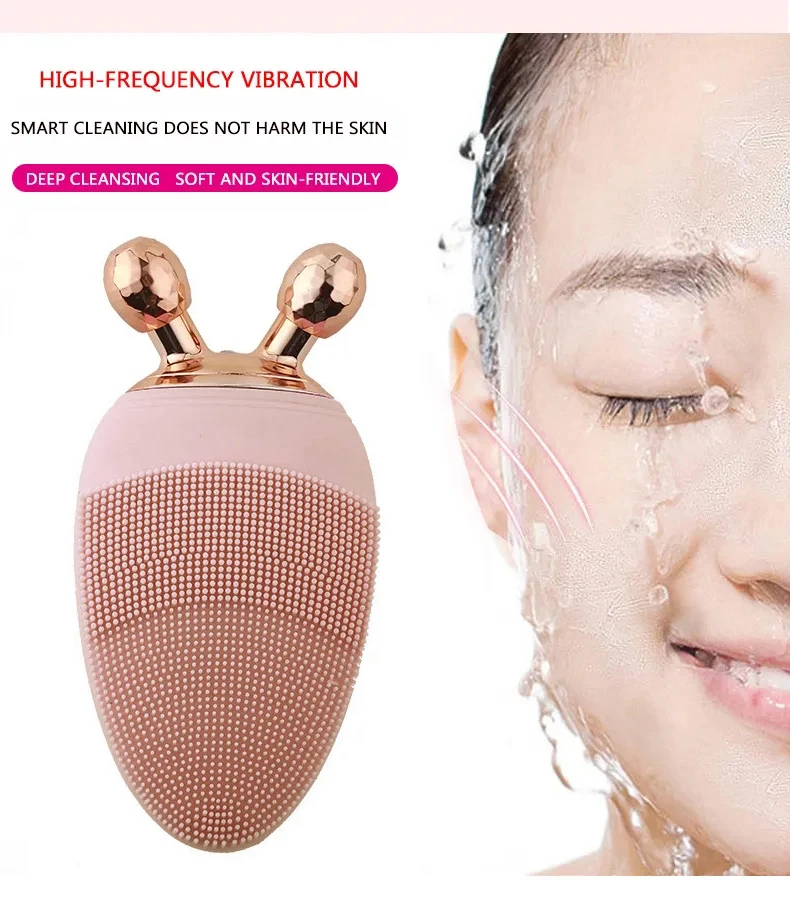 Mini Portable Waterproof Sonic Face Cleansing Washing Machine With ...
