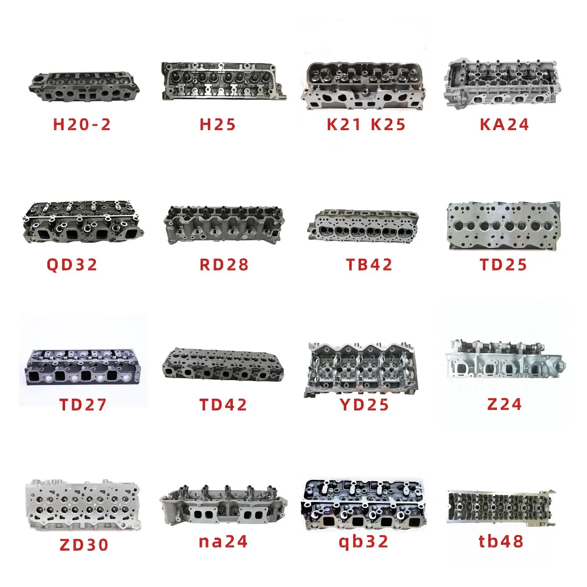 Auto Diesel Engine Parts KA24DE KA24 Complete Cylinder Head for NISSAN ...