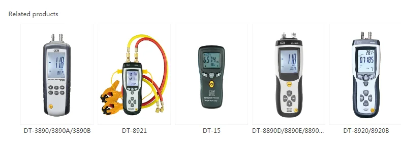 CEM DT-8890 Differential Pressure Manometer - High Accuracy