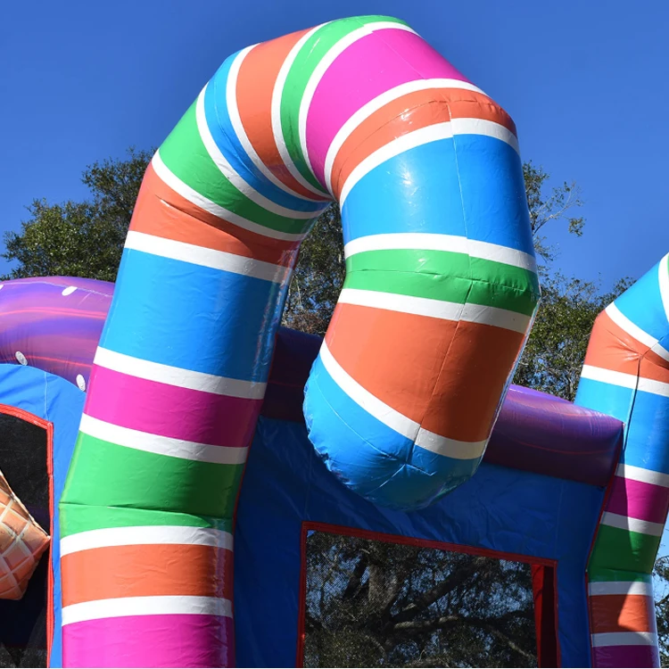 Christmas Event Candy Cane Bouncer Fun Sugar Shack Inflatable Bounce ...