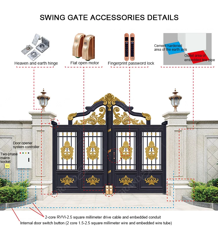 Modern Sliding Aluminum Gate - Indian House Main Gate Designs
