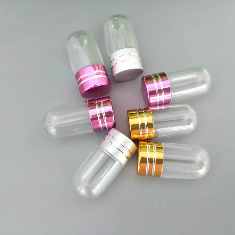 Small Plastic Bottle - Empty Pill Capsule Bottle with Aluminum Cap
