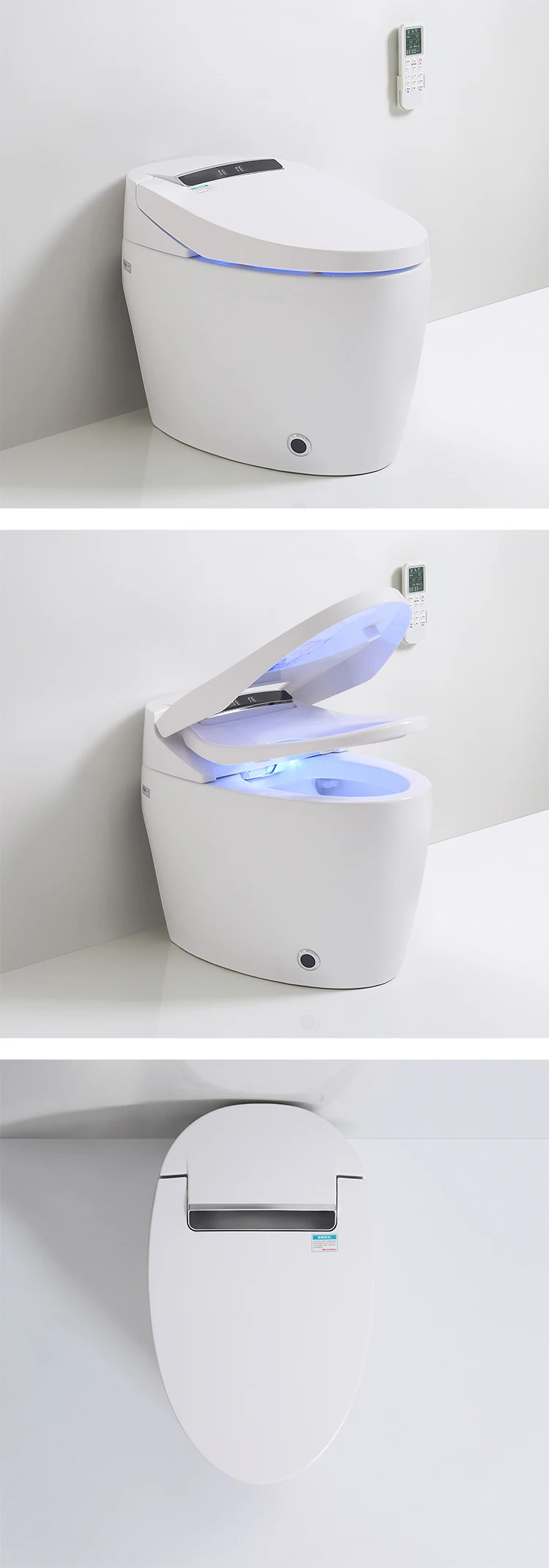 Smart Toilet - Floor Mounted Tankless Water Closet with Heated Seat
