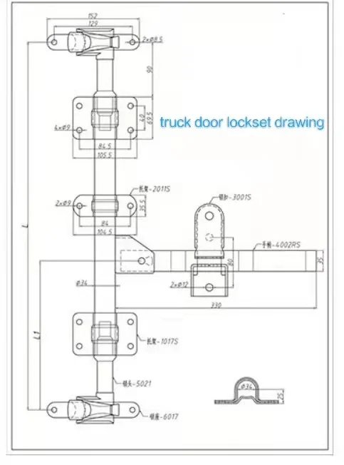 Q235 Galvanized Stainless Steel Trailer Door Lock Forged Container ...