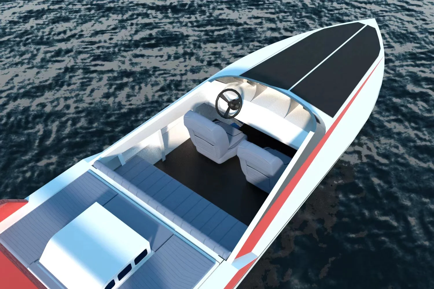 2023 New Design 21ft Mini Electric Jet Boat With Ski Tower Small Jet ...