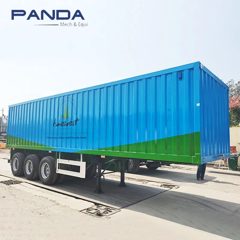 3 Axle Enclosed Cargo Transport 53 Ft Dry Van Box Semi Trailer For Sale ...