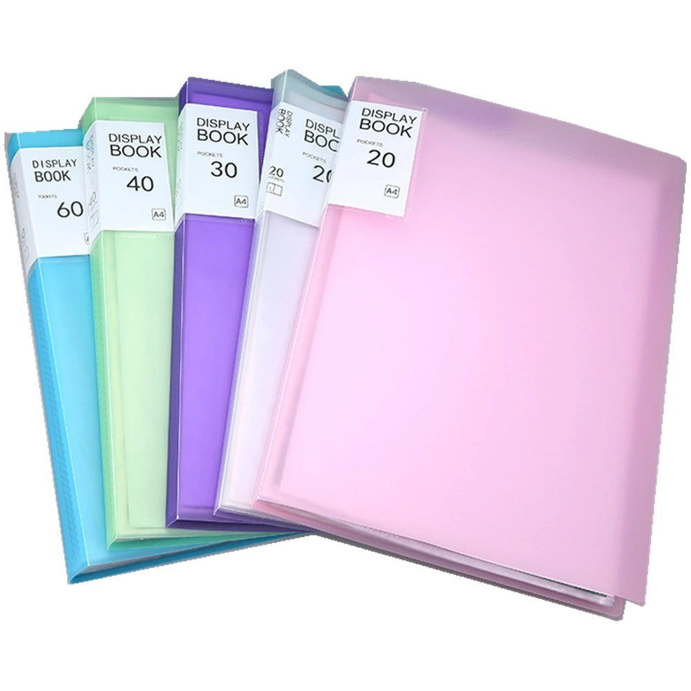 A4 Pp Clear Transparent Refillable Display Pocket File Folder ...