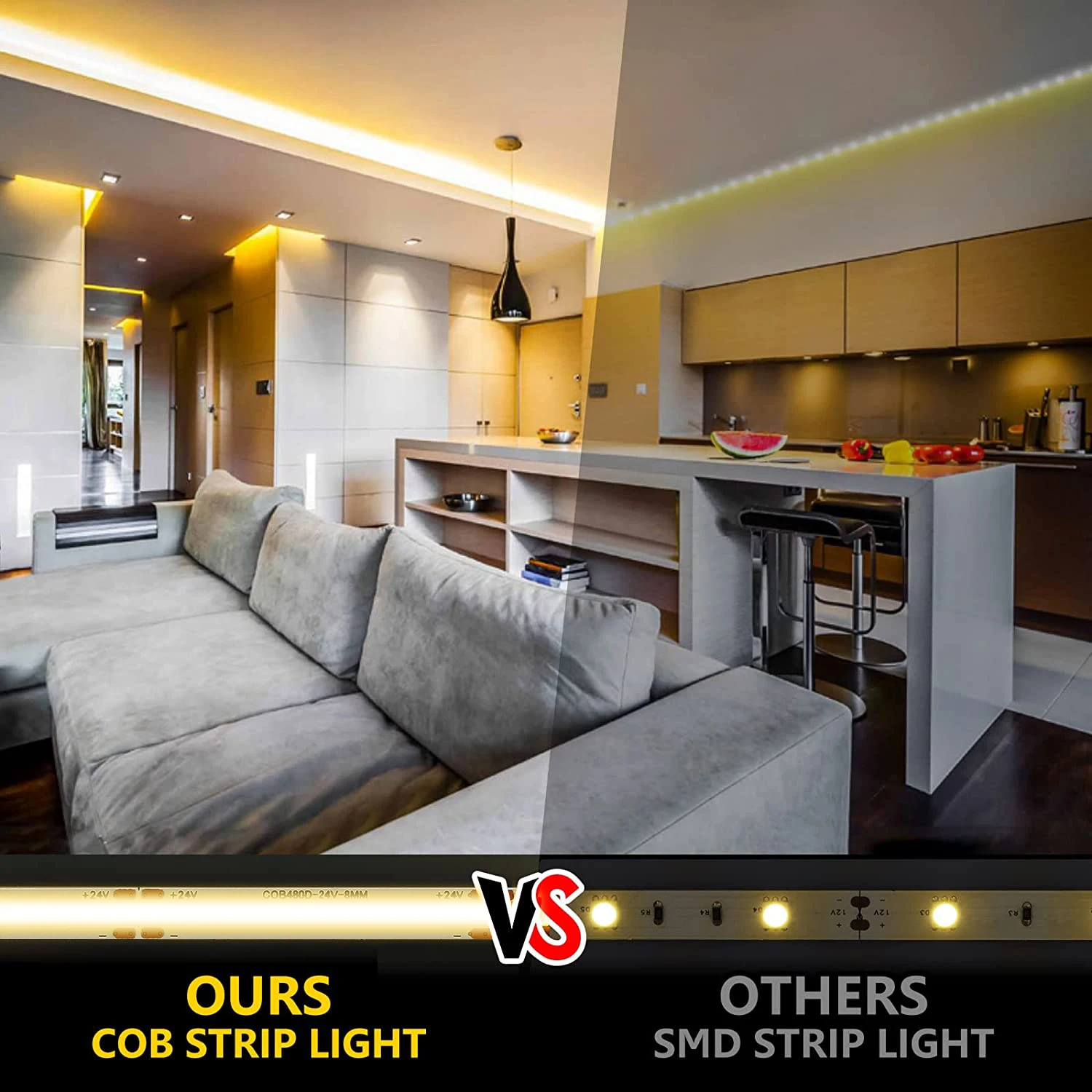 VST 24V COB Strip Light - Flexible, Dimmable LED Solutions