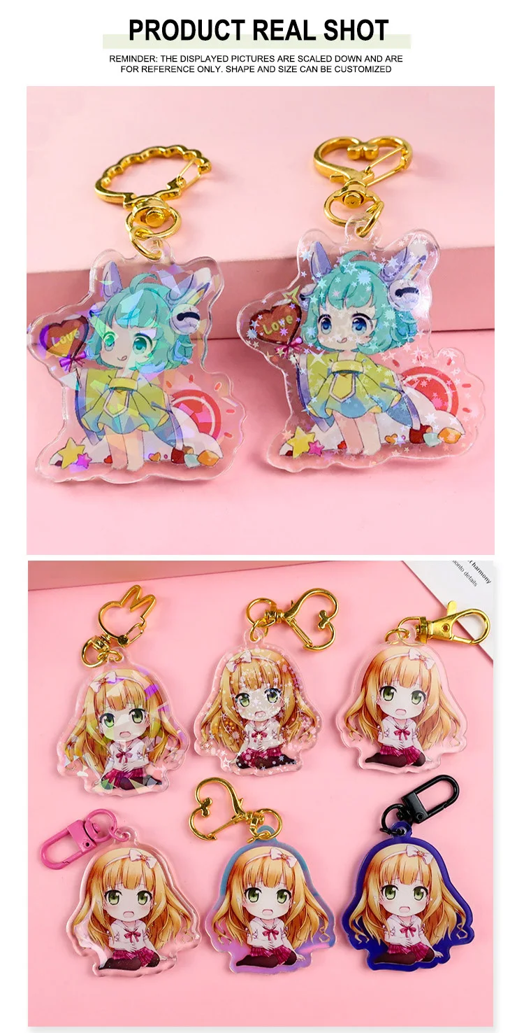 Wholesale Kawaii Printed Cute Anime Cartoon Plastic Charms