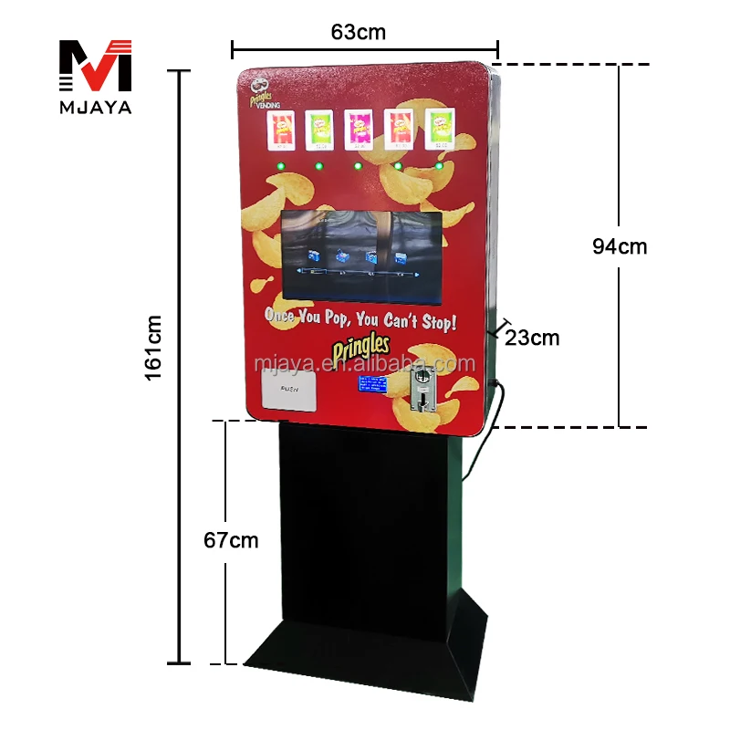 Free Standing Pringles Snack Vending Machine Automatic Metal Chip ...