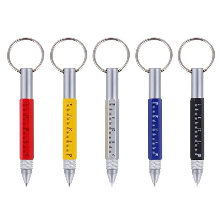 Multifunction Metal Screwdriver Keychain Ruler Stylus 6 in 1 Tool ...
