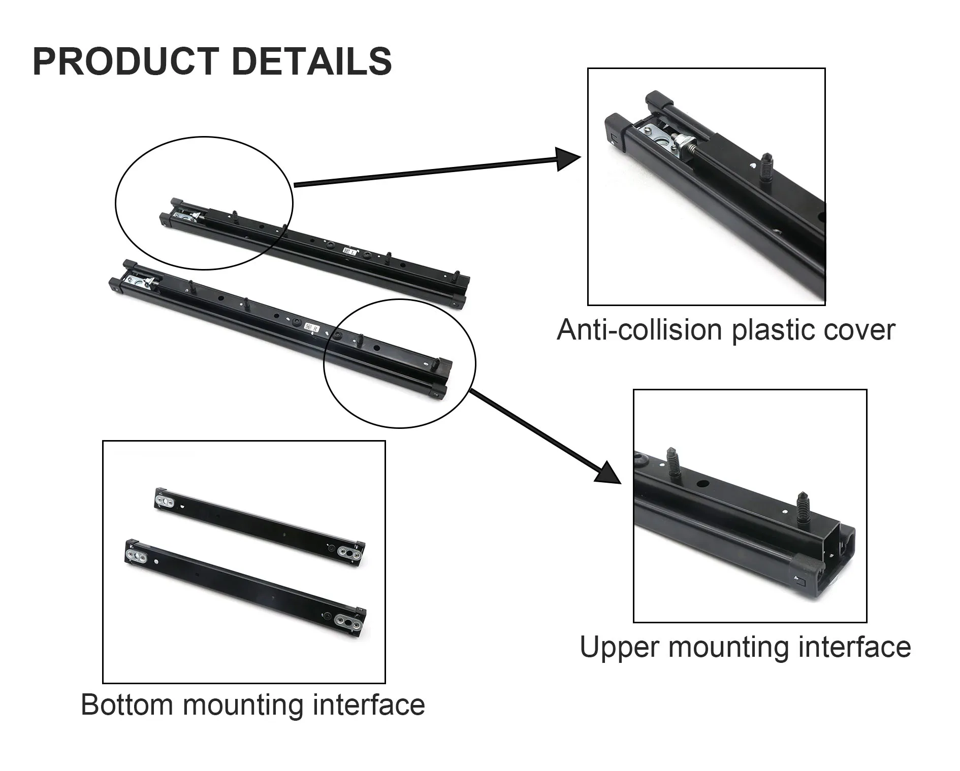 Customized Car Accesorios Car Seat Rails Travel 240mm Universal ...