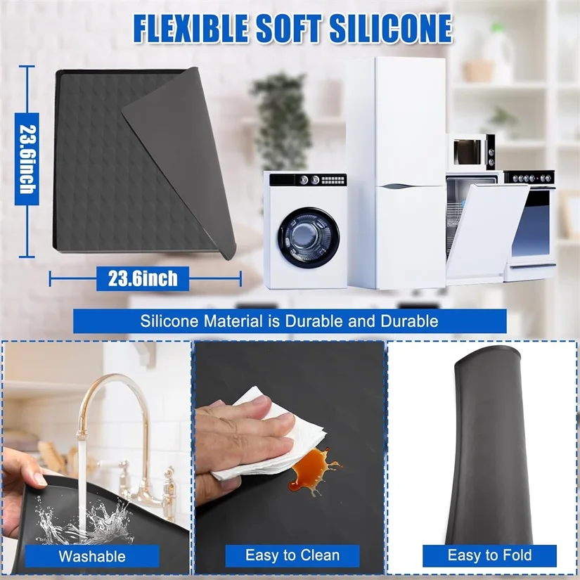 Custom Waterproof Top Cover Pad Non Slip Washer and Dryer Top Protector ...