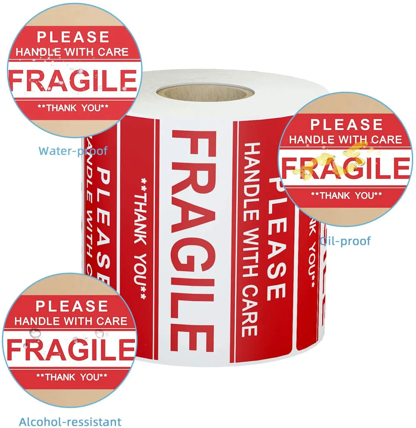 Custom Fragile Stickers Shipping & Handling Labels Paper Packaging ...