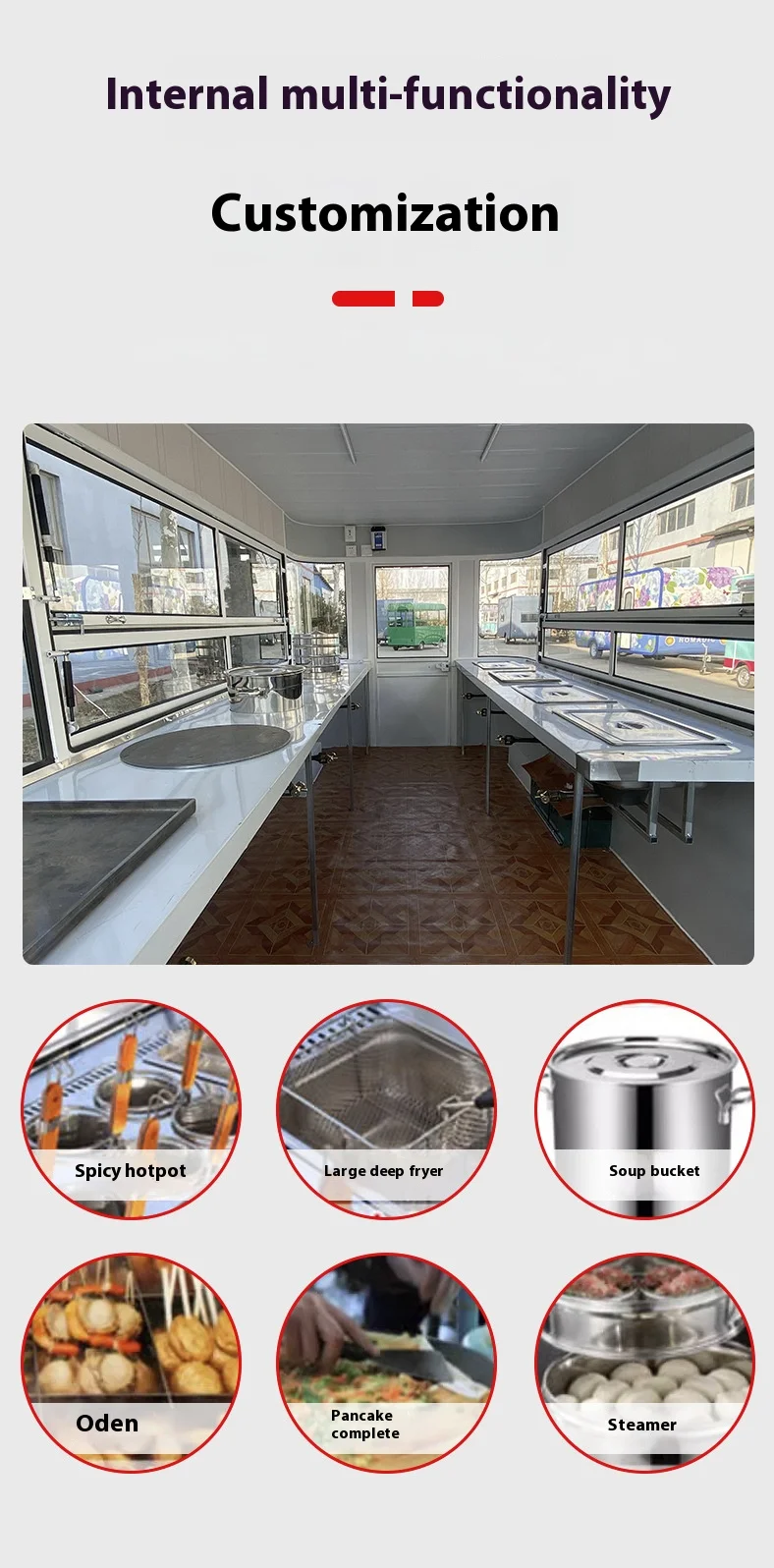 New Fully Equipped Stainless Steel Fast Food Truck Trailers Mobile ...