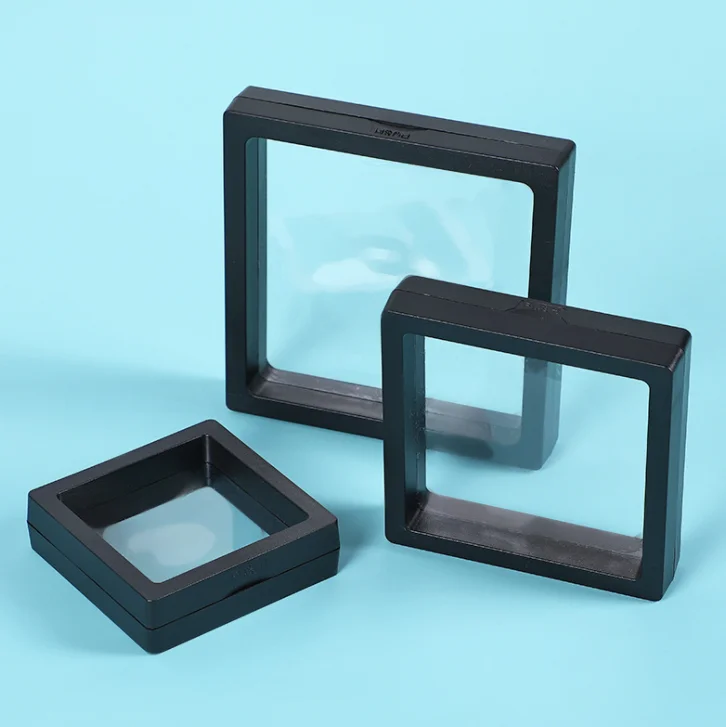 Colorful 3D Custom Packaging Free Stand Plastic Floating Frame ...