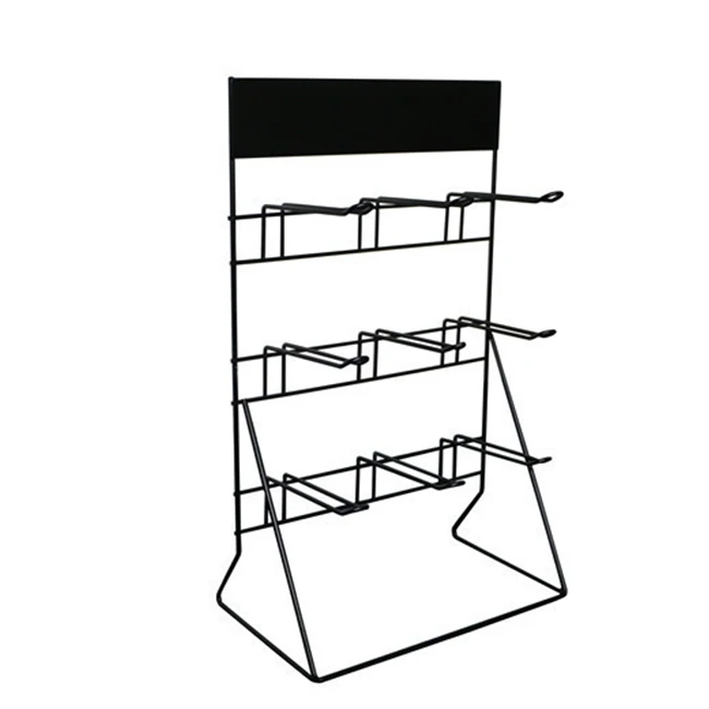 Counter Top Display Rack Metal Aaa Battery Display Stand Small Hooks ...