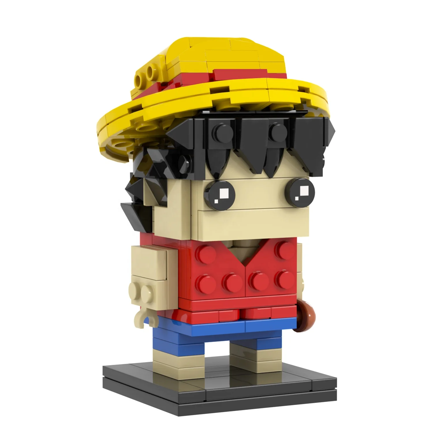 168pcs Moc7101 Anime Brickheadz One Luffy Moc Brick Sets Diy Building ...