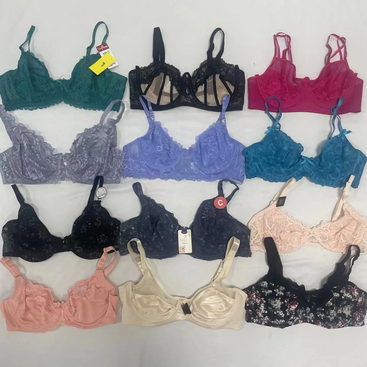 Plus Size Bra Sexy Lingerie Thin Cup Bras For Women Solid Padded ...