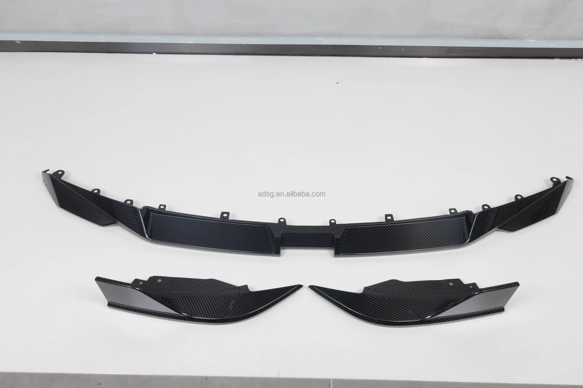 For Bmw M8 F91 Dry Carbon Fiber Front Lip Sq Style Front Bumper Lip For ...