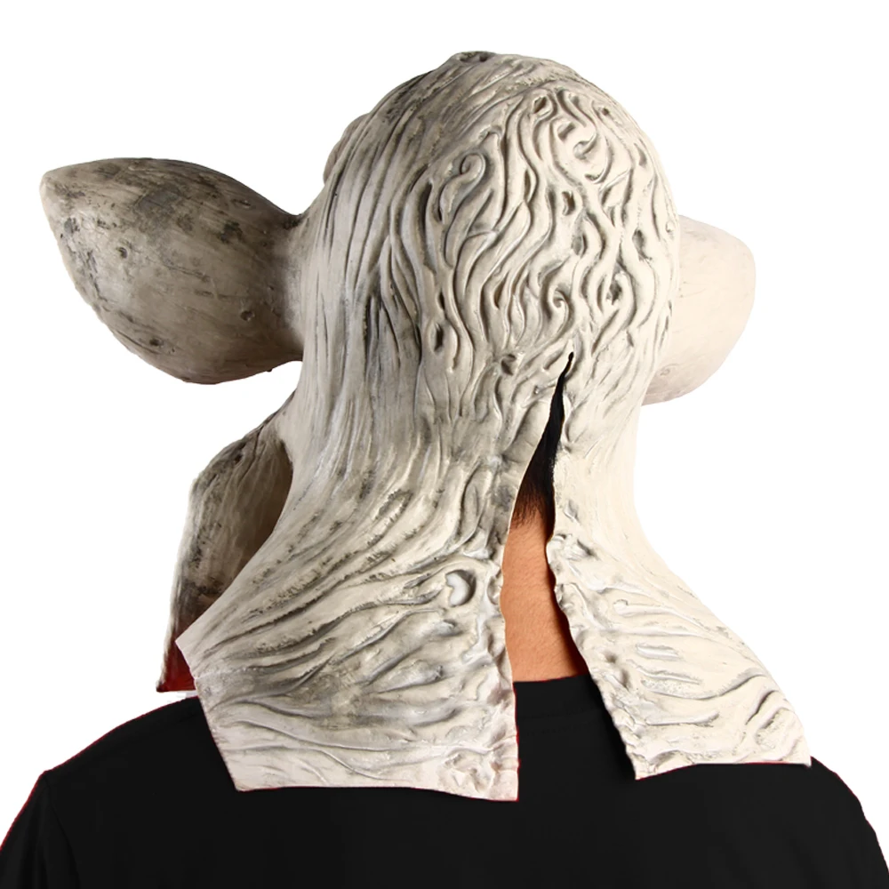 White Cannibal Flower Mask - Scary Latex Halloween Party Headgear ...
