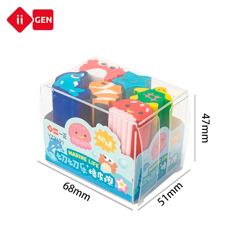 Iigen Kawaii Cuttable Sea Animals Eraser Pencil Eraser Small Rubber ...