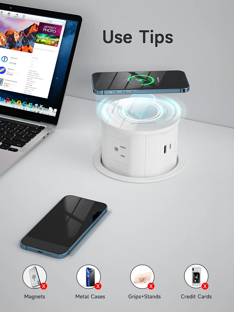 Top Quality Hidden Retractable Office Tables with Power