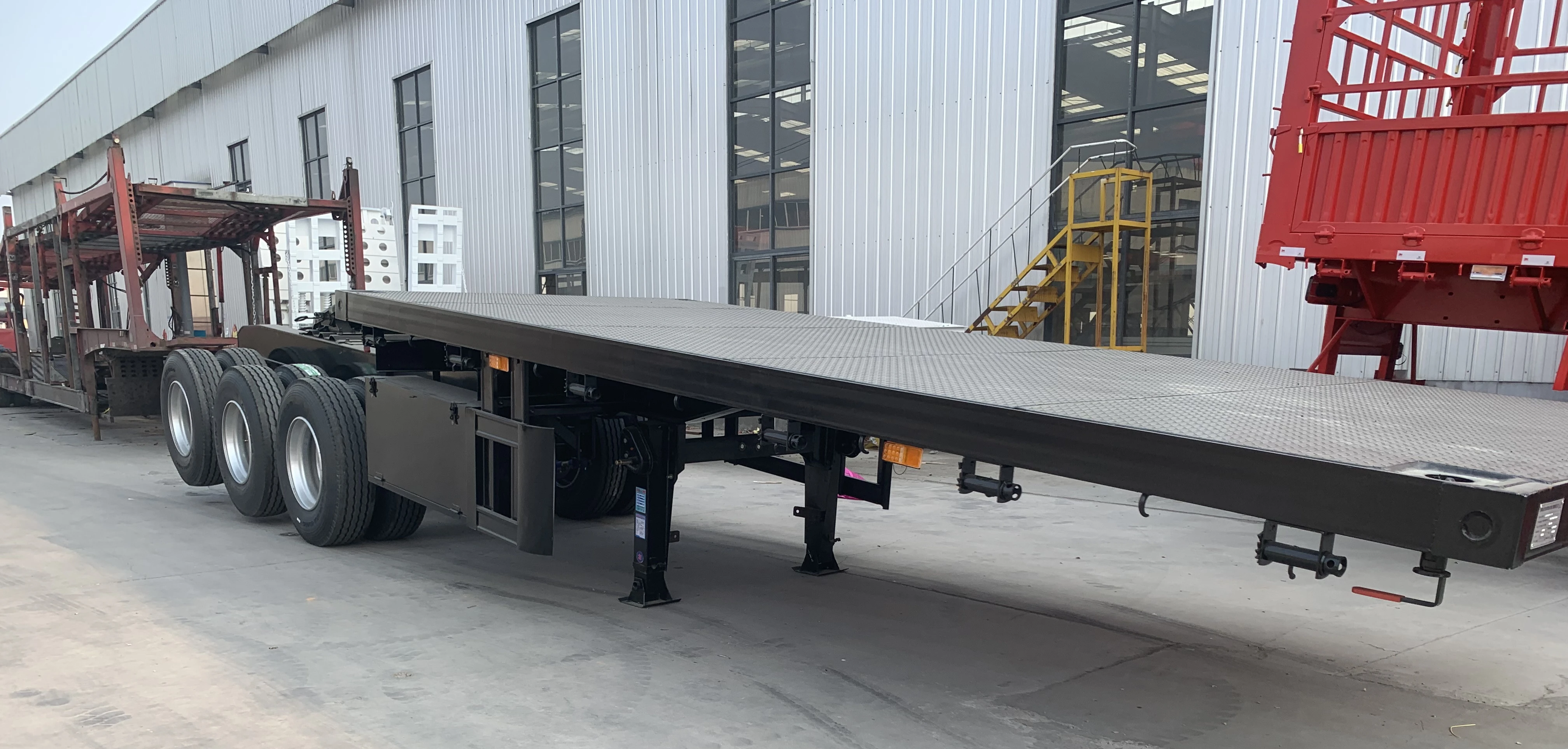 Zw Brand 20ft 40ft Superlink Flatbed Trailer 3 Axles Cargo Interlink ...
