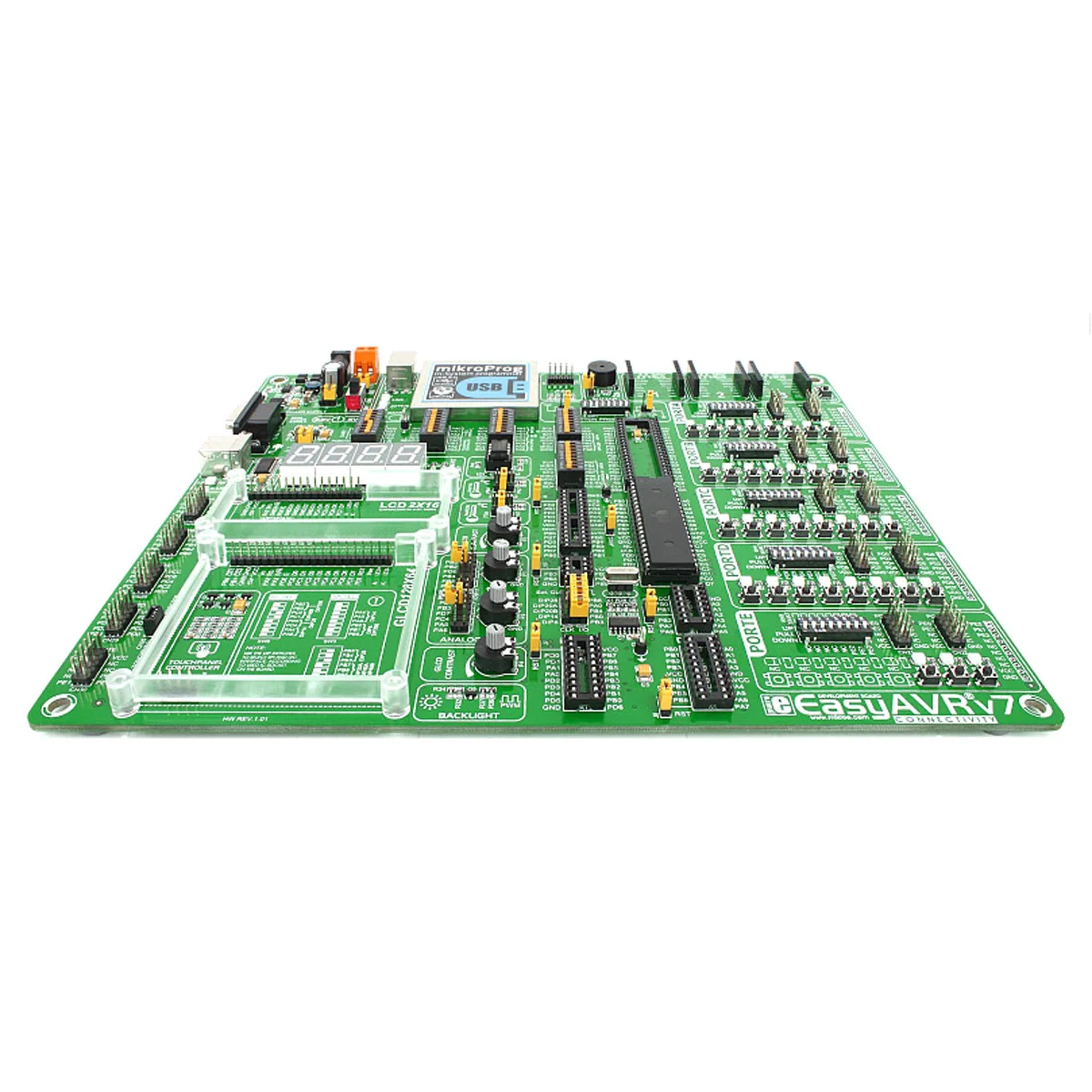 MikroElektronika Easy AVR V7 Evaluation Board EasyAVR Development ...
