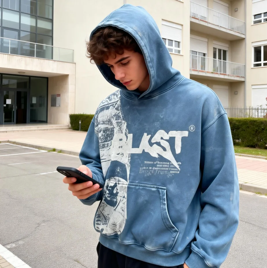 Oversized Heavyweight French Terry Hoodie Unisex Hip Hop Streetwear ...