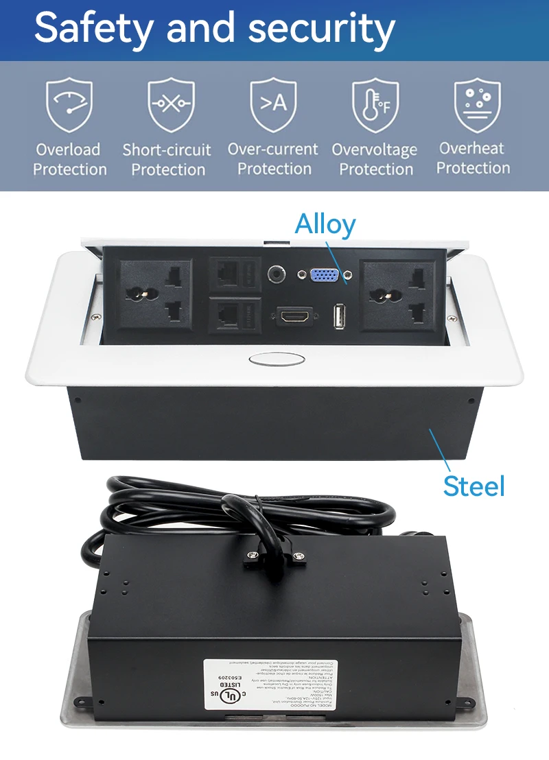 Kitchen Universal Charging Desktop Pop up Socket Rj45 VGA Socket AC ...