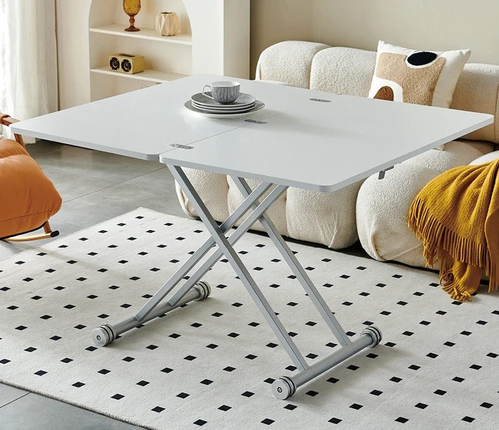 Height Adjustable Dining Table Living Room Coffee Table Morden Foldable ...